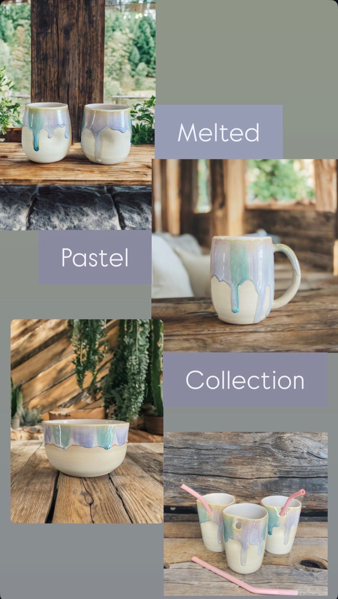 Melted Pastel Collection – Old Stone Pottery